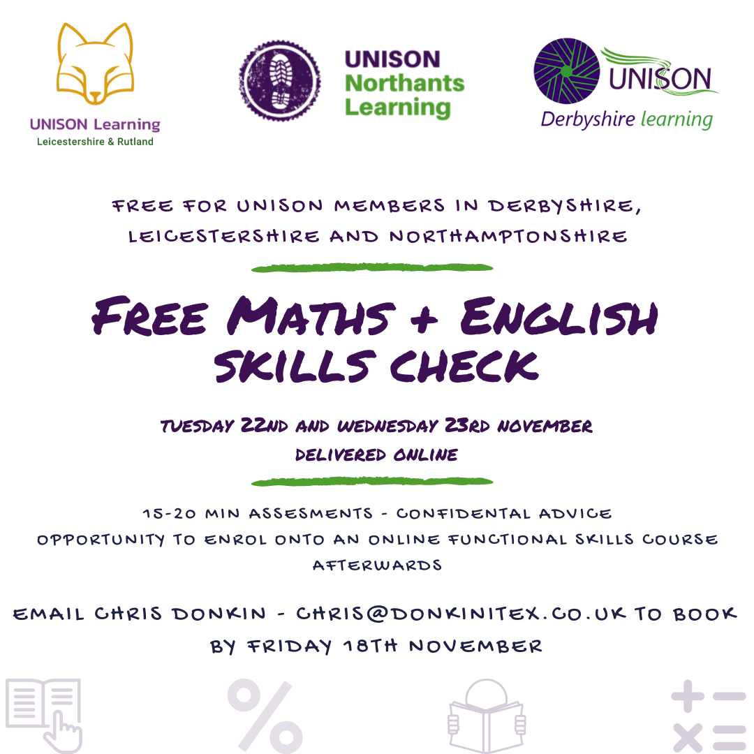 UNISON Derbyshire Learning | UNISON East Midlands