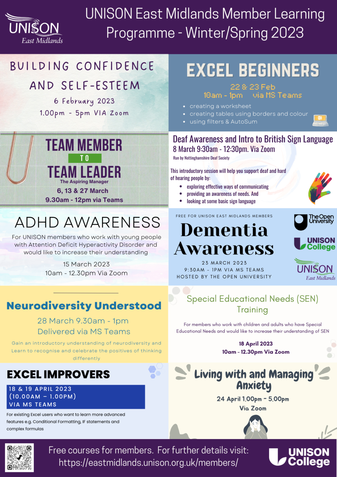 Learning for Members | UNISON East Midlands