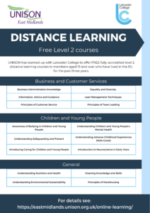 Other Learning Opportunities | UNISON East Midlands