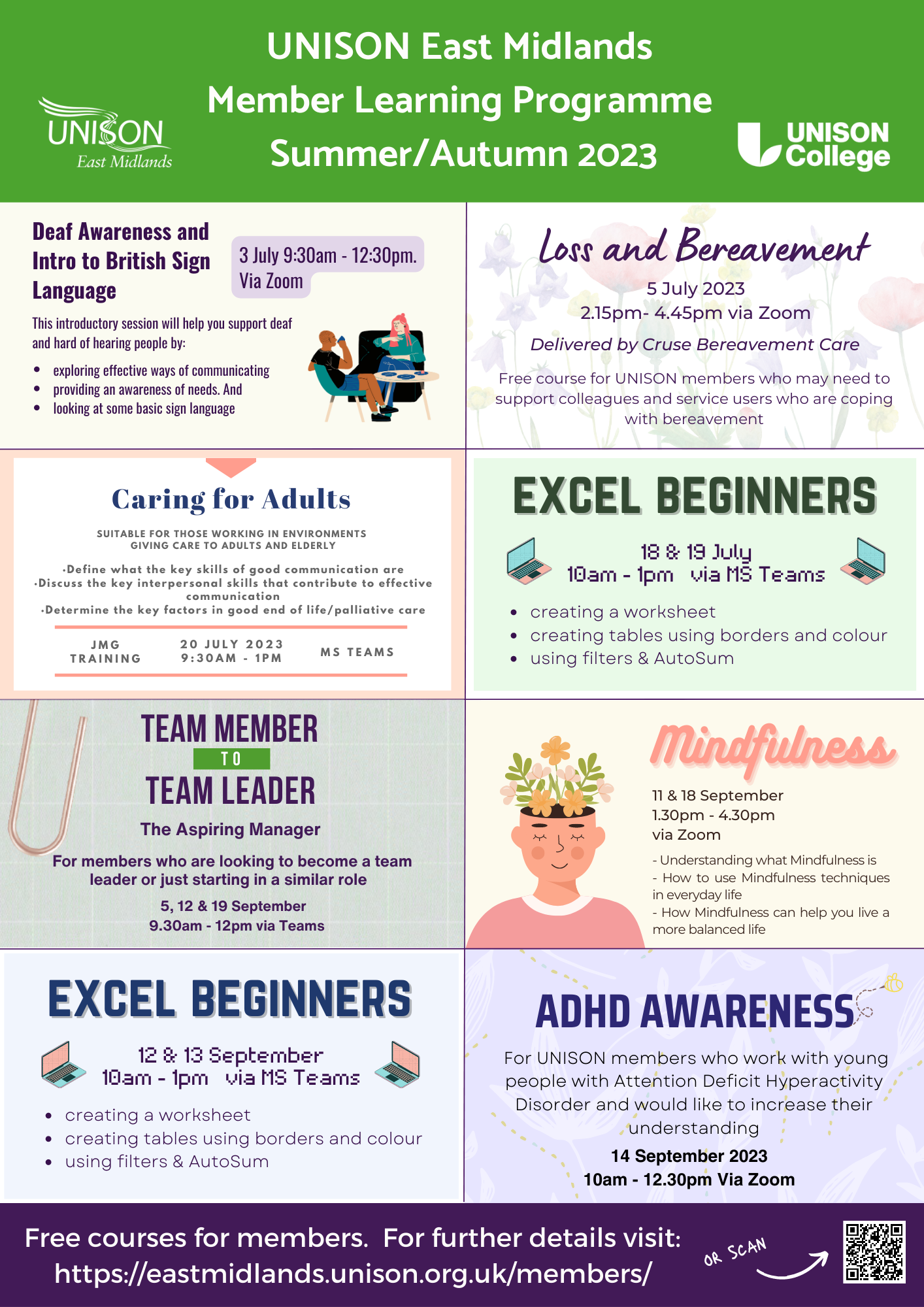 Learning for Members | UNISON East Midlands