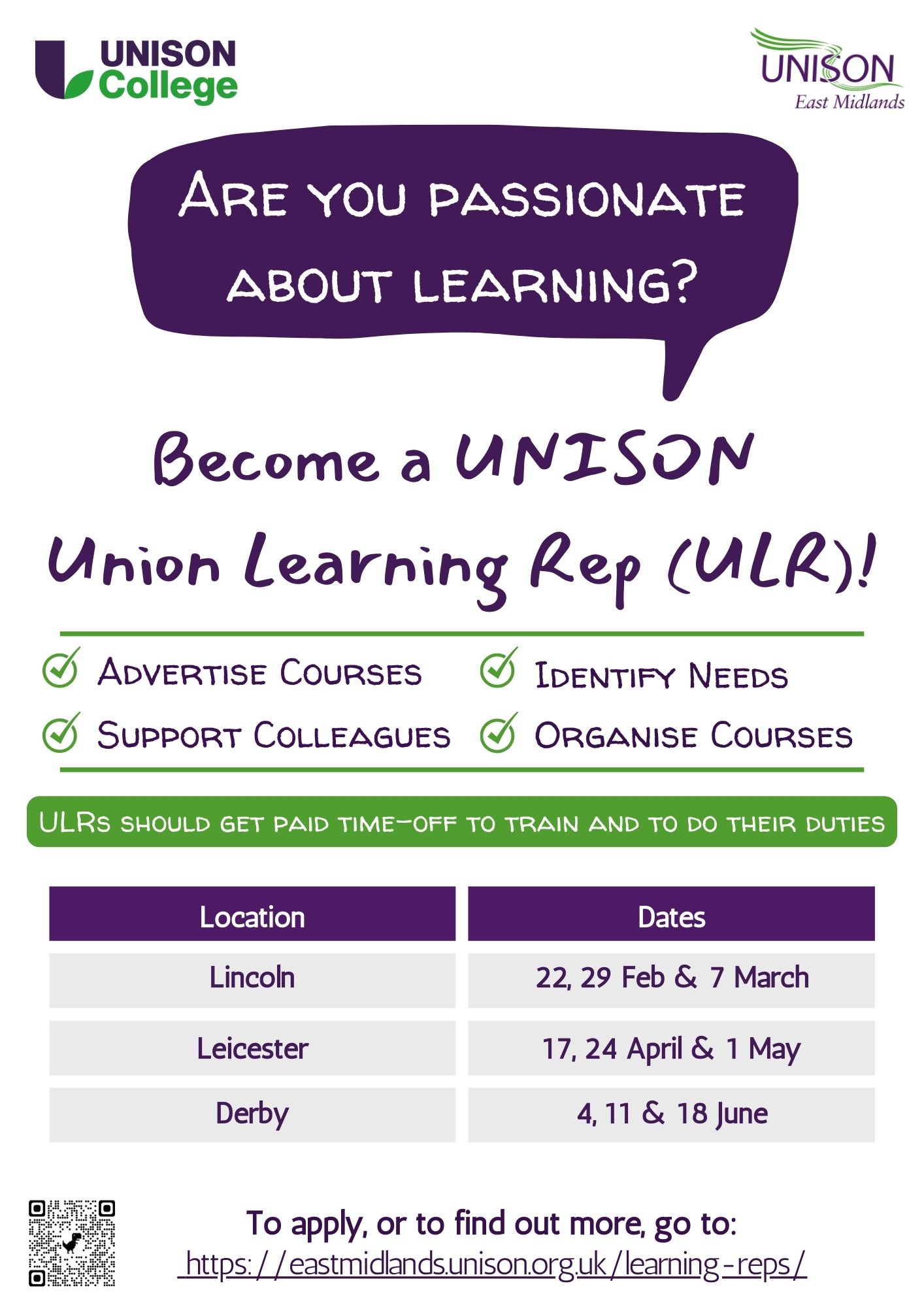 Union Learning Reps (ULRs) | UNISON East Midlands