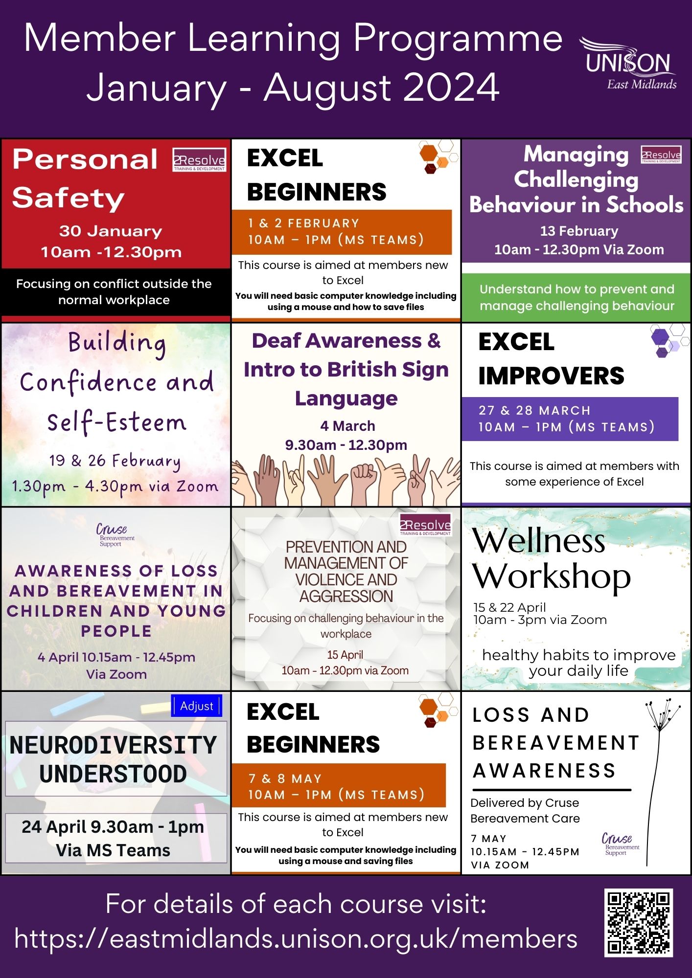 Learning for Members | UNISON East Midlands