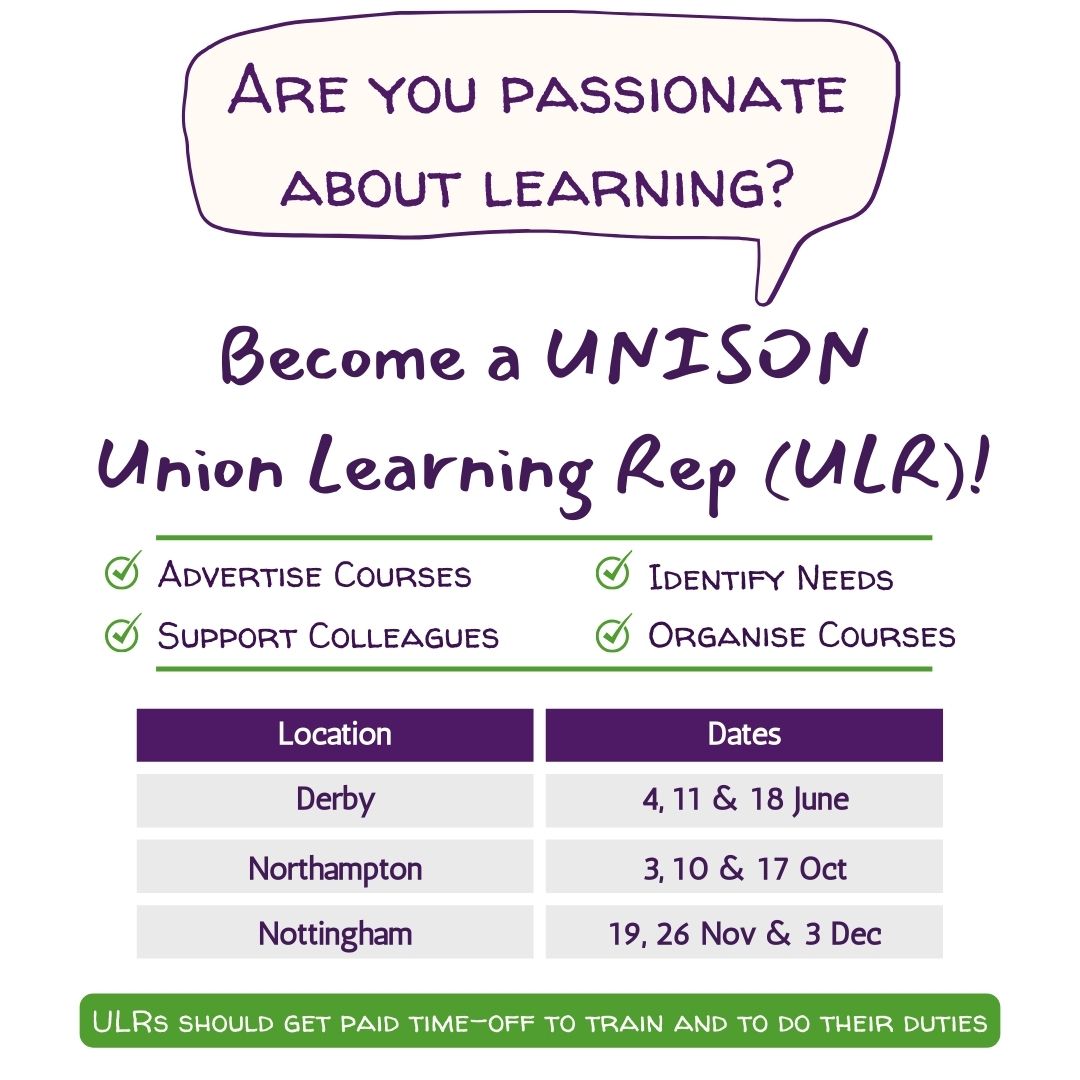 Union Learning Reps (ULRs) | UNISON East Midlands