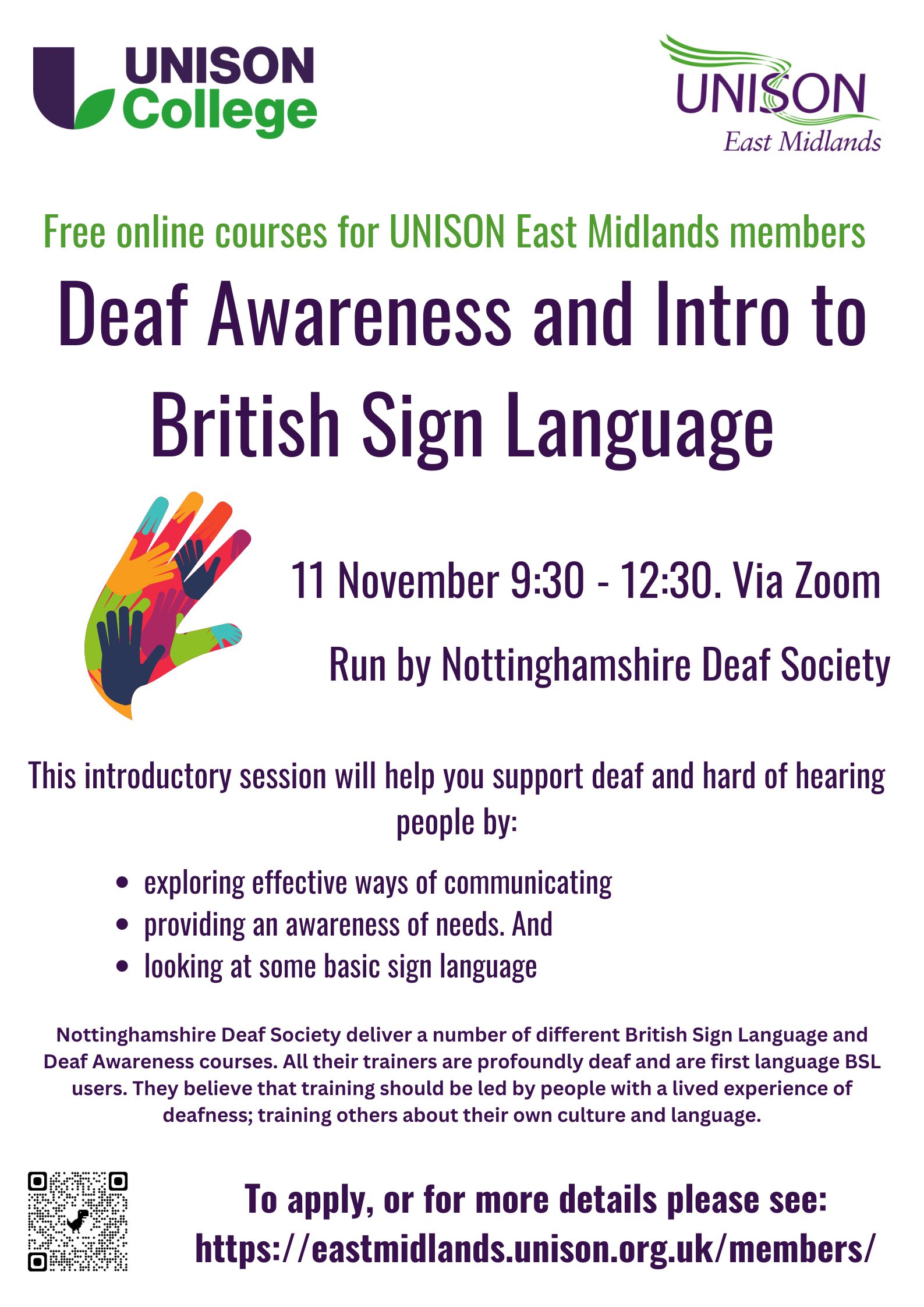 Learning for Members | UNISON East Midlands