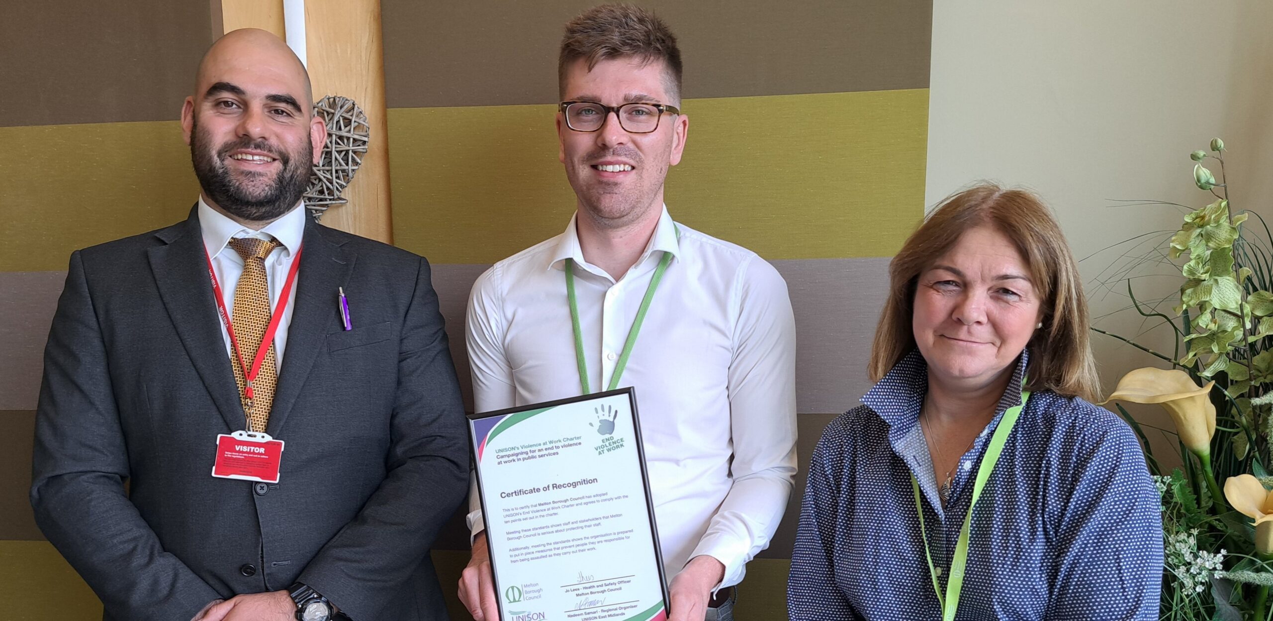 Melton Borough Council signs UNISON’s End Violence at Work Charter ...