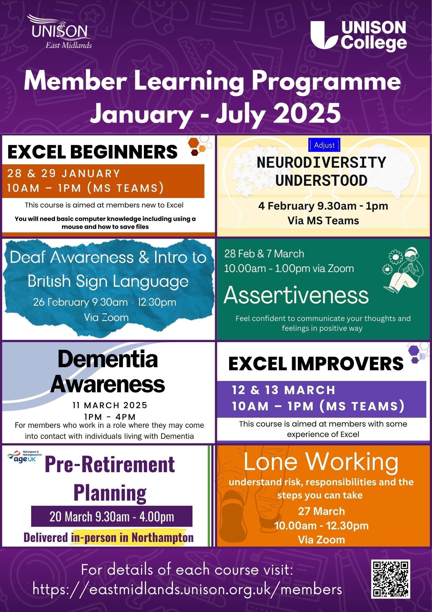 Learning for Members | UNISON East Midlands